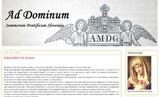 Blog »Ad Dominum« | Radio Ognjišče